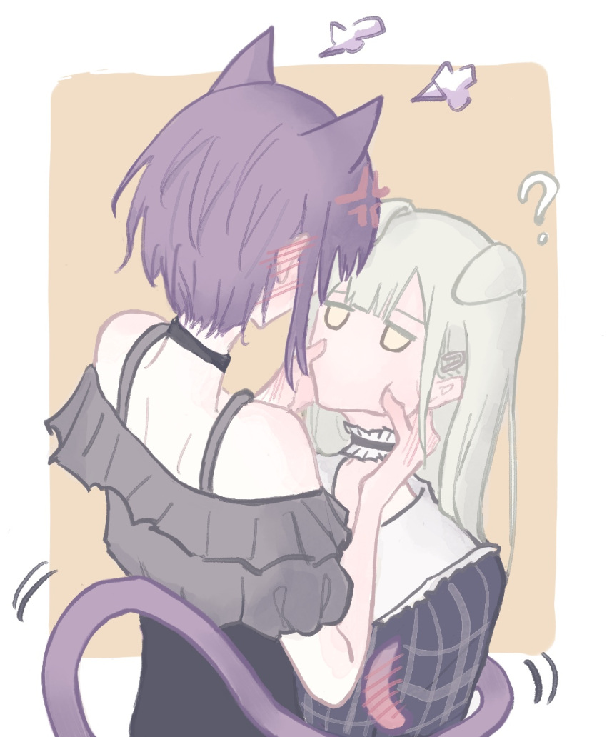 Safebooru - 2girls anger vein animal ears bang dream! bang dream! it's mygo!!!!! black choker ...