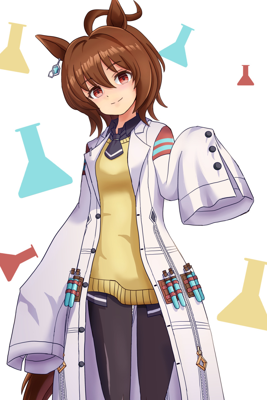 Safebooru - 1girl agnes tachyon (umamusume) ahoge animal ears averting eyes black pantyhose blue ...