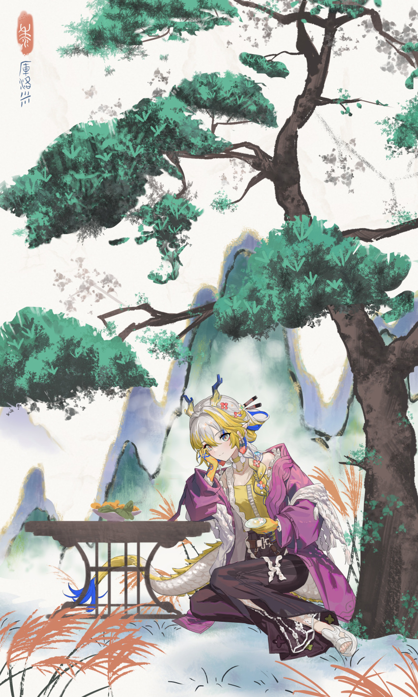 Safebooru - 1girl absurdres arknights blonde hair blue hair braid ...