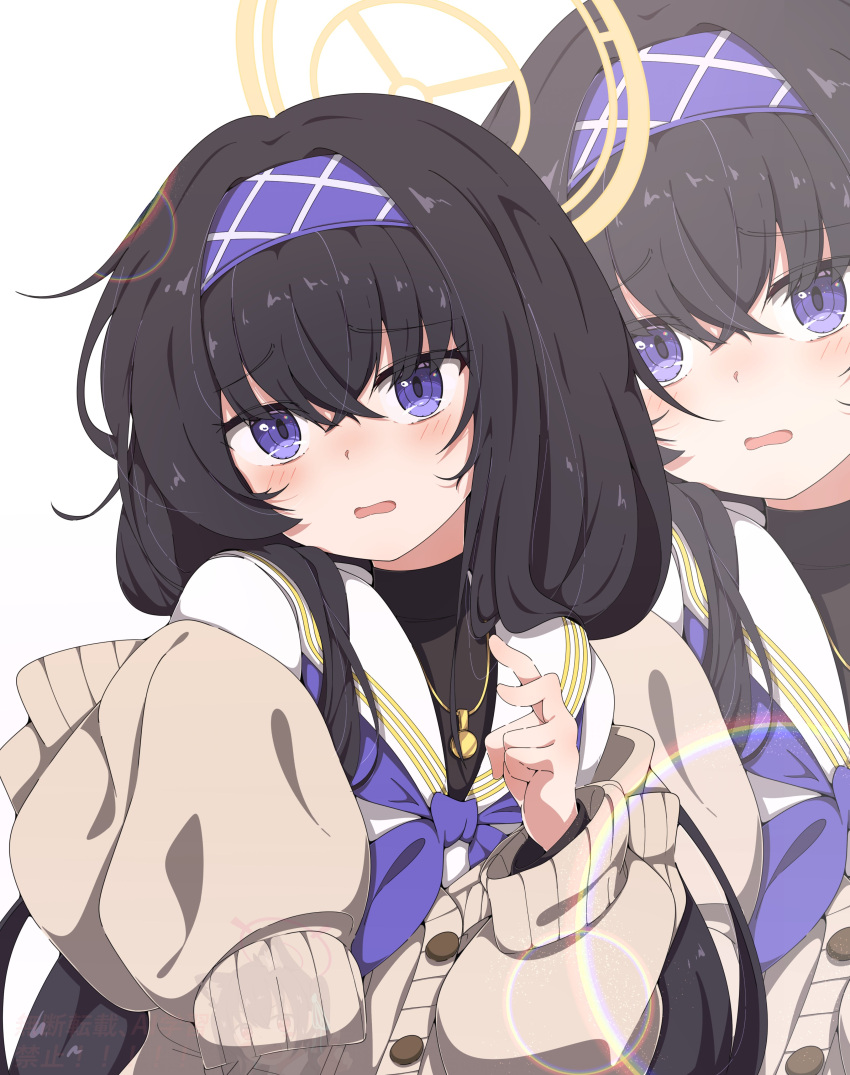 Safebooru - 1girl absurdres black hair blue archive blush brown cardigan buttons cardigan ...