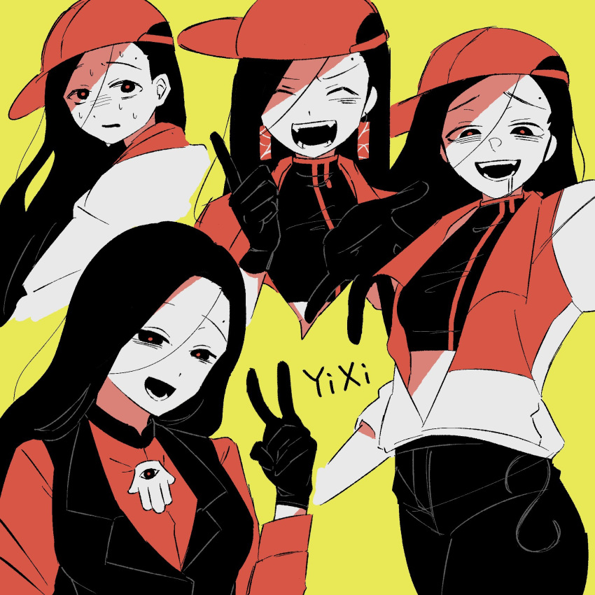 Safebooru - 1girl ^ ^ backwards hat baseball cap black eyes black ...