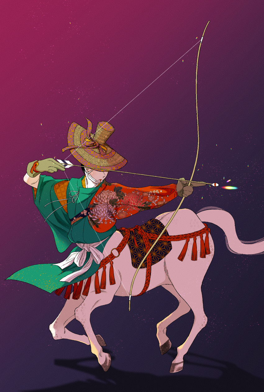 Safebooru - 1other absurdres amigasa androgynous archery arrow ...
