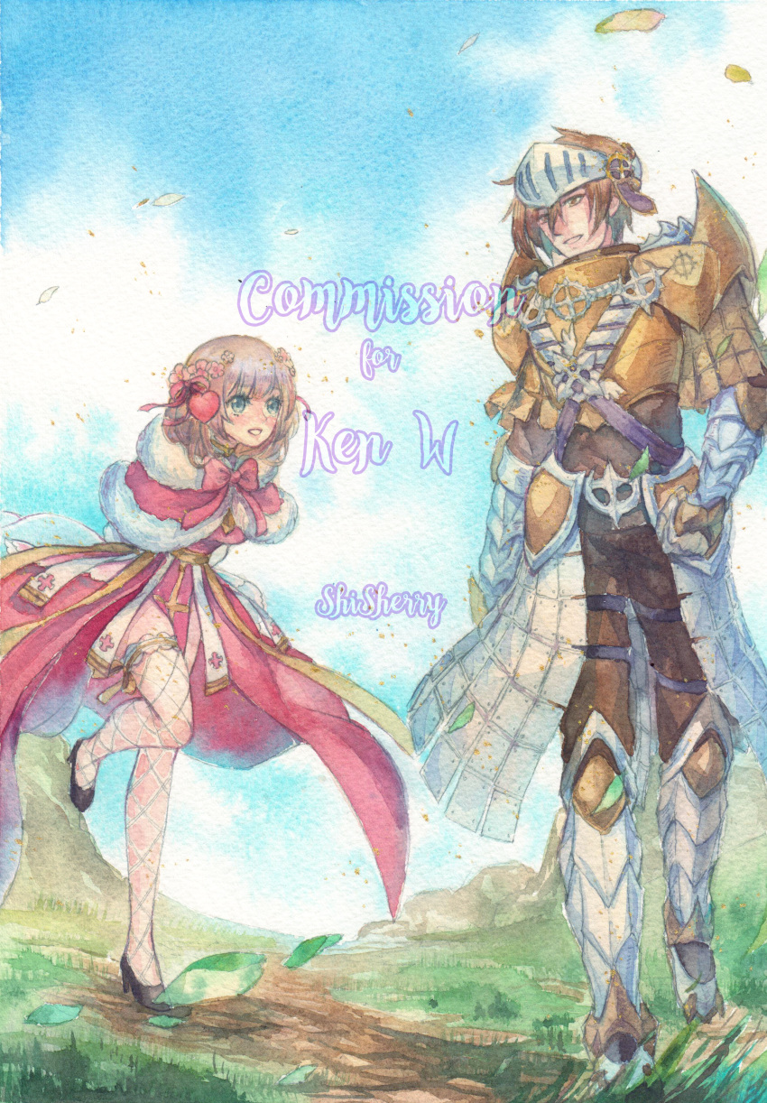 Safebooru - 1boy 1girl absurdres arch bishop (ragnarok online) armor armored boots black shoes ...