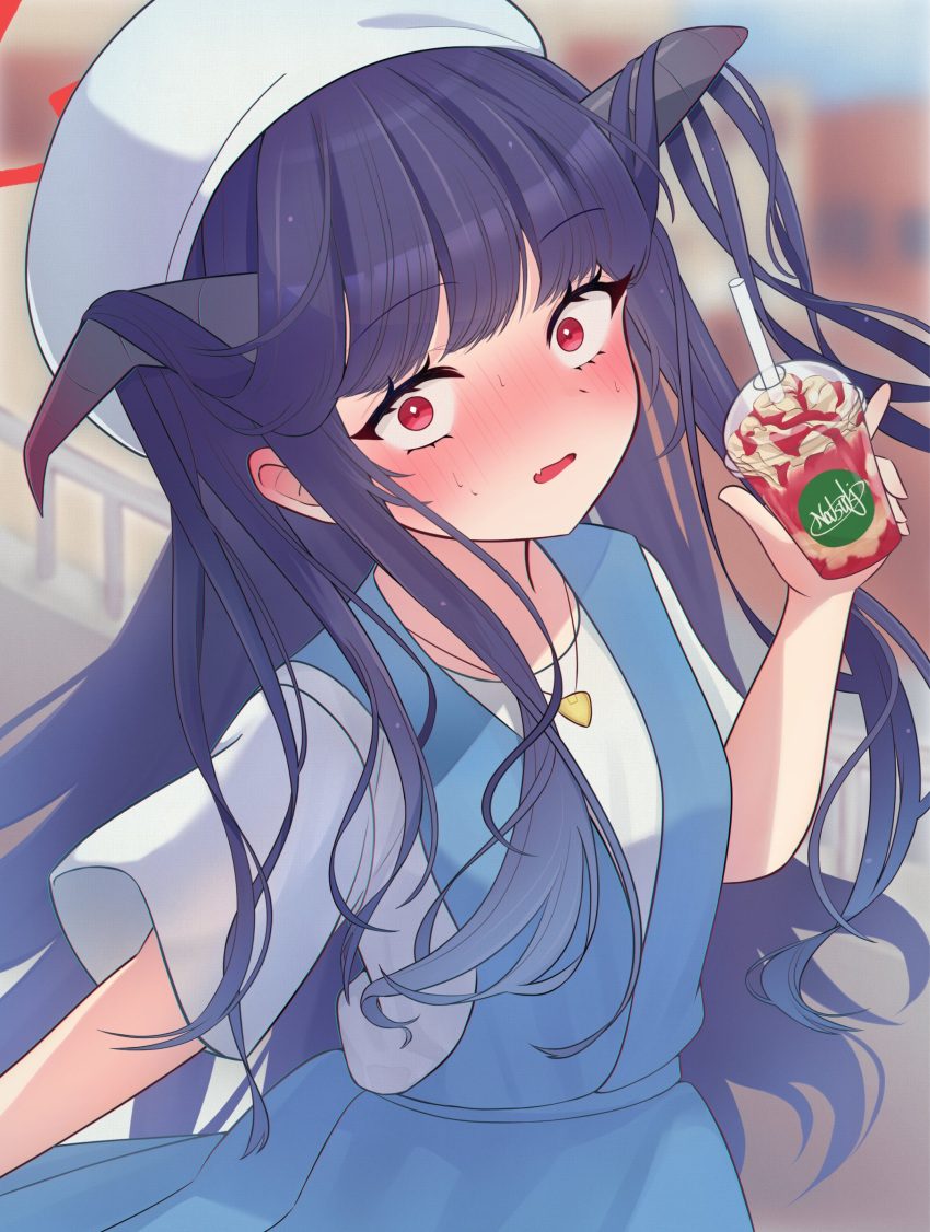 Safebooru - 1girl absurdres beret black hair blue archive blue dress ...