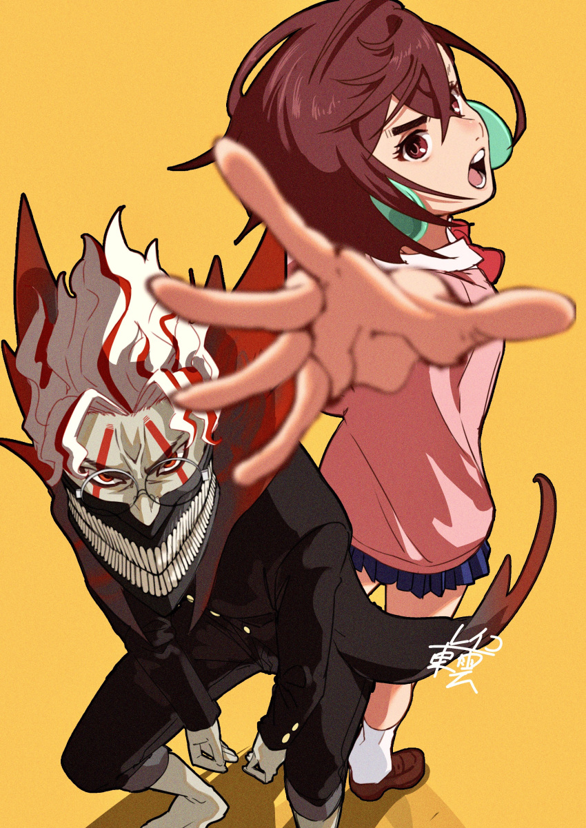 Safebooru - 1boy 1girl absurdres alternate form ayase momo back-to-back ...