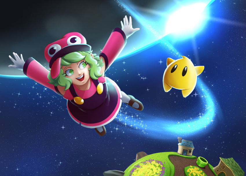 Safebooru - 1girl black overalls black shoes commentary commission ...