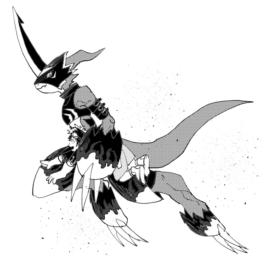 Safebooru - 2boys armor digimon digimon adventure 02 dragon fladramon ...