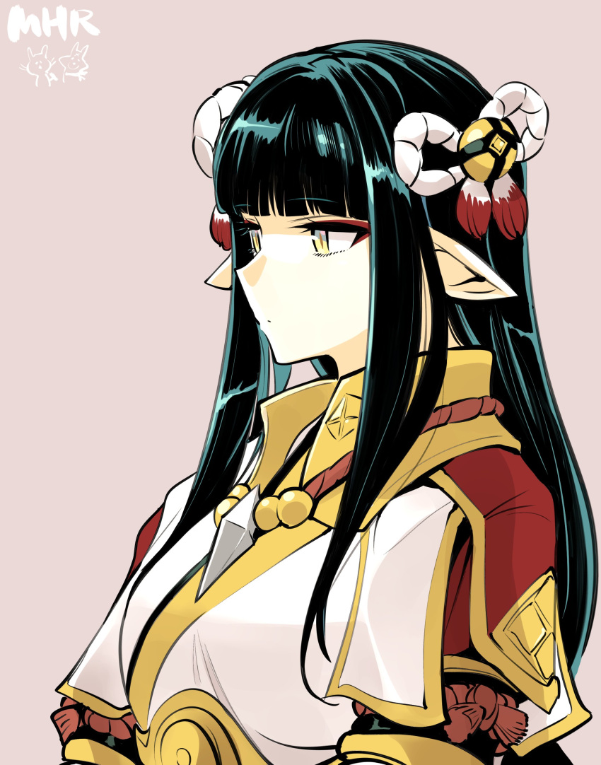Safebooru - 1girl absurdres black hair blunt bangs closed mouth ...