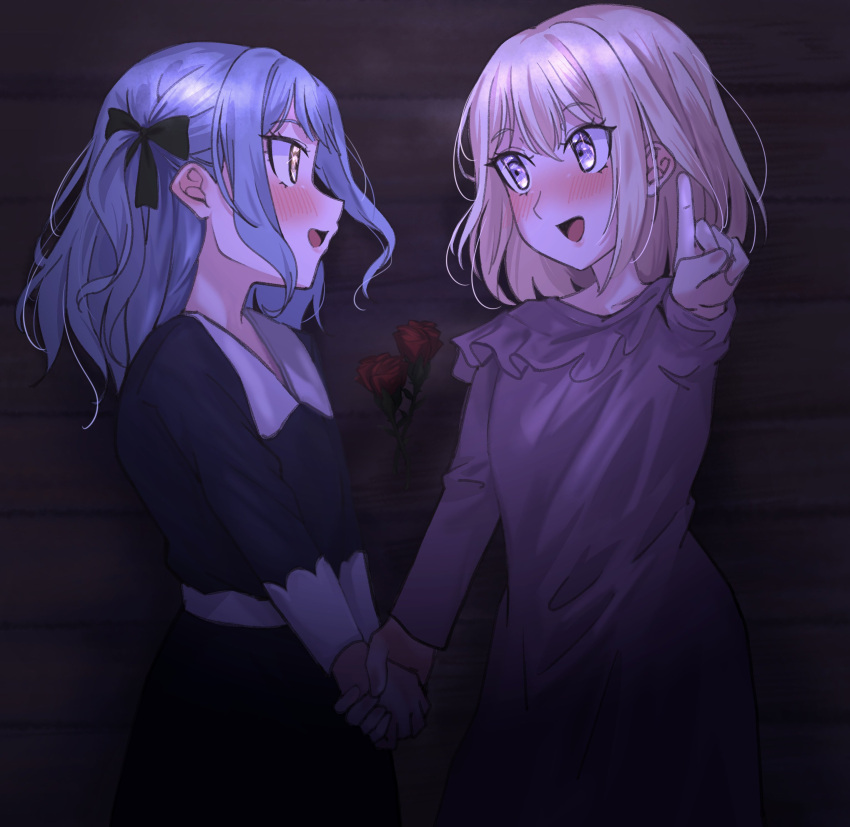 Safebooru - 2girls absurdres bang dream! bang dream! it's mygo!!!!! blonde hair blue hair blush ...
