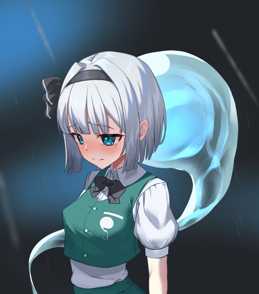 Safebooru - 1girl ambasa black bow black bowtie black hairband blue eyes blush bow bowtie ...