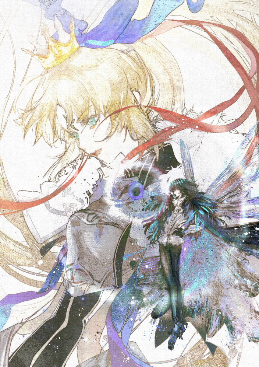 Safebooru - 1boy 1girl absurdres armor arthropod boy artoria caster (fate) artoria caster (third ...