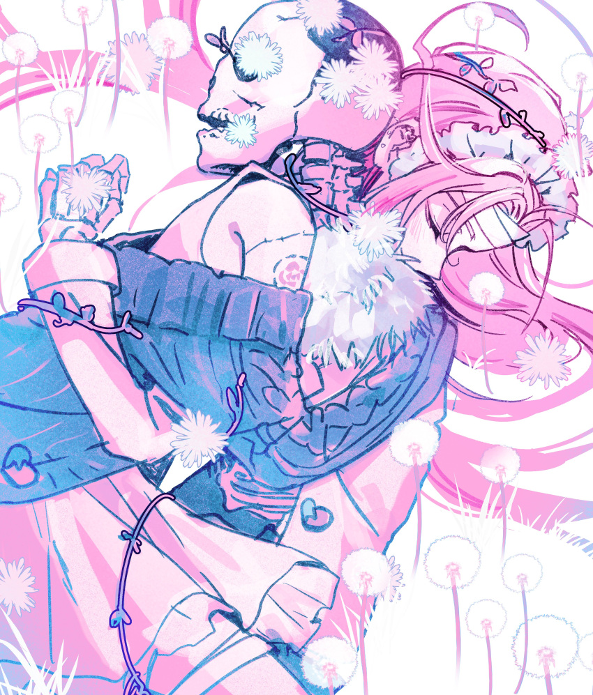 Safebooru - 1girl absurdres alternate costume bare shoulders blush closed eyes dandelion dress ...