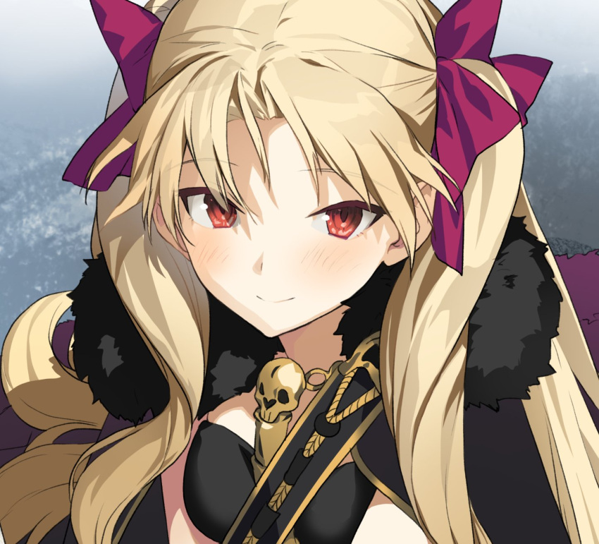 Safebooru - 1girl akinashi yuu black cape blonde hair breasts cape commentary request ereshkigal ...