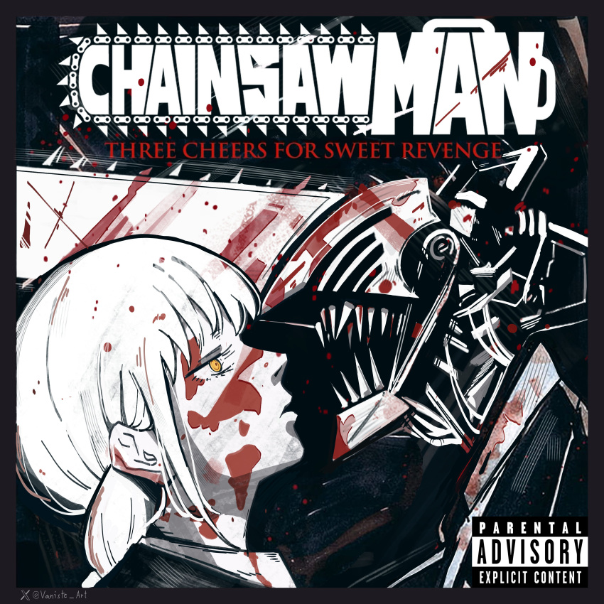Safebooru - 1boy 1girl absurdres album cover redraw blood blood on ...