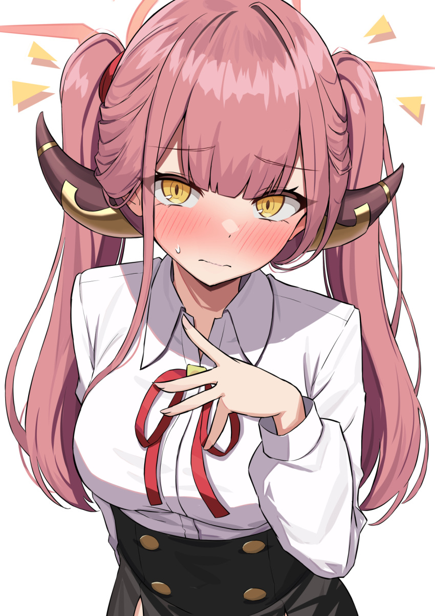 Safebooru - 1girl alternate hairstyle amenocchi aru (blue archive) black skirt blue archive ...