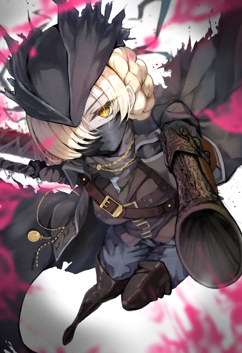 Safebooru - 1girl absurdres aiming aiming at viewer azur lane belt belt buckle black boots black ...