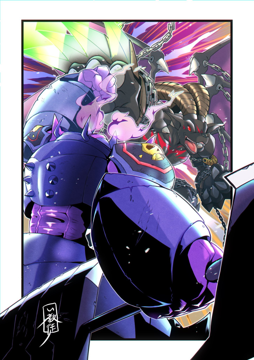 Safebooru - armor battle belphemon belphemon rage mode black fur body ...