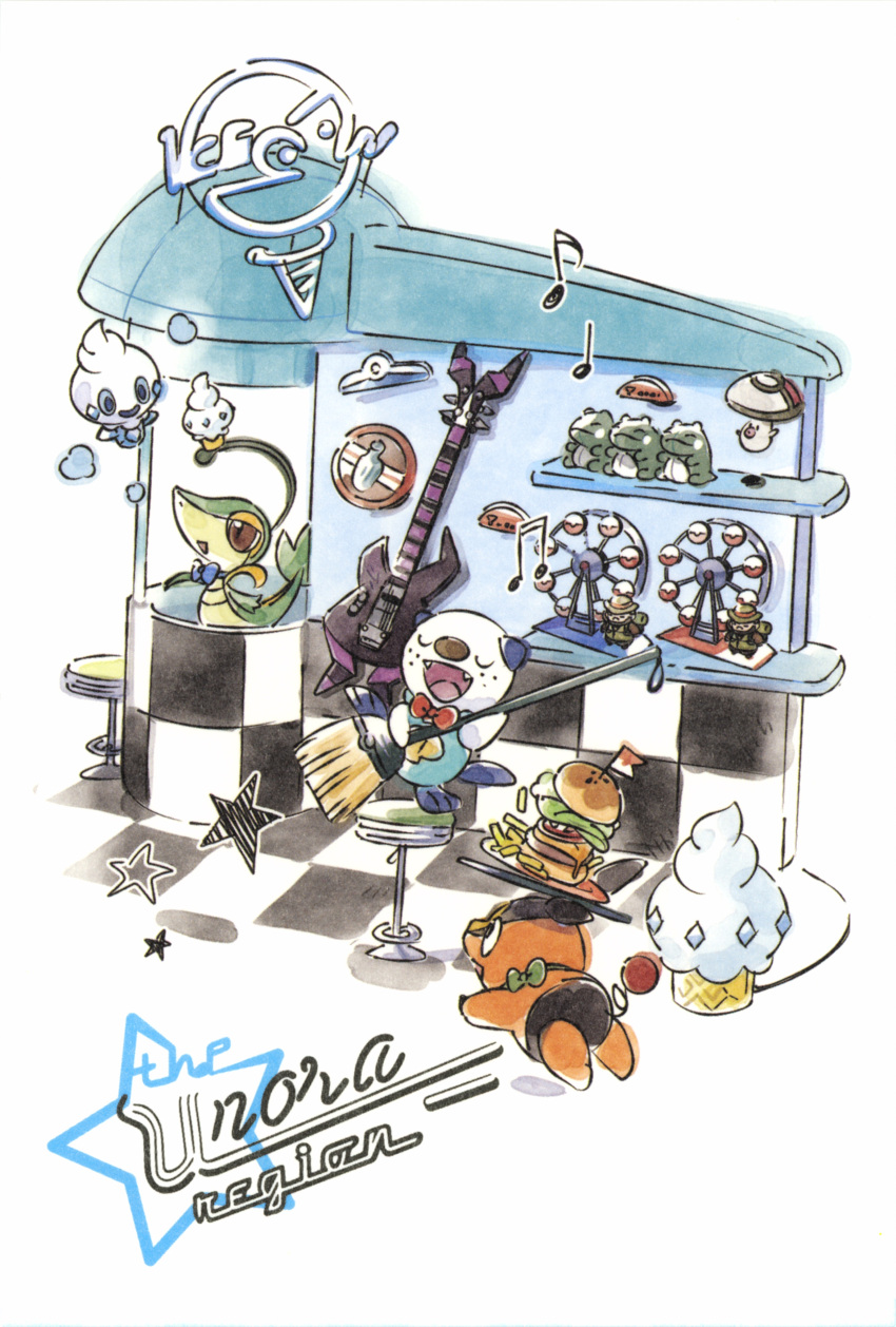 Safebooru - absurdres bow broom burger cheese closed eyes clothed ...