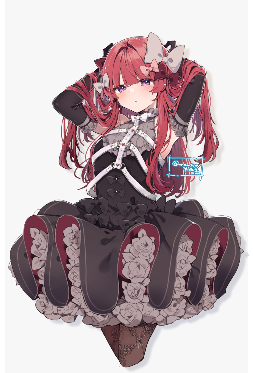 Safebooru - 1girl anna (ikeuchi tanuma) bare shoulders belt black dress brown thighhighs ...