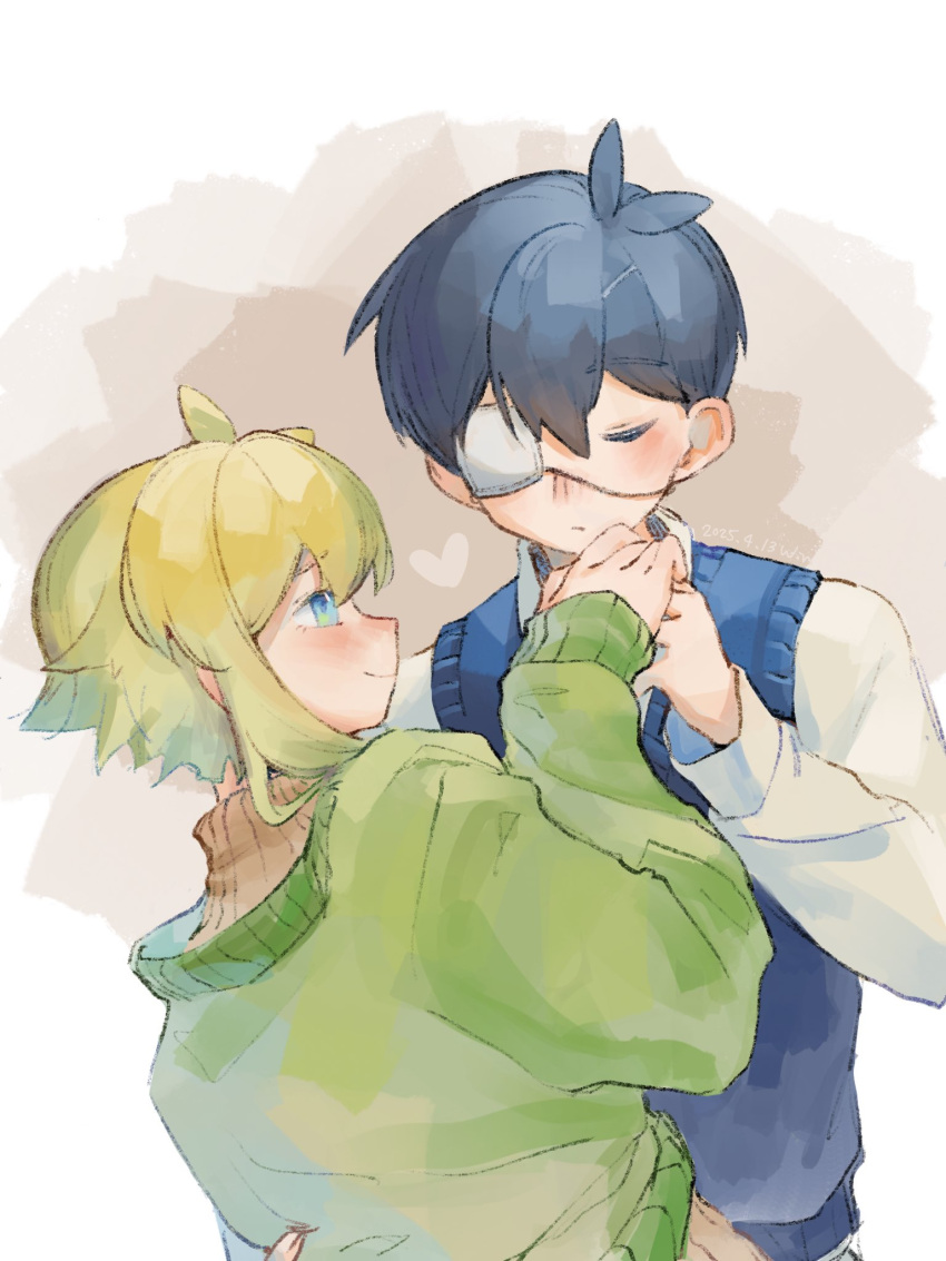 Safebooru - 2boys alternate sleeve length antenna hair basil (faraway) (omori) basil (omori ...