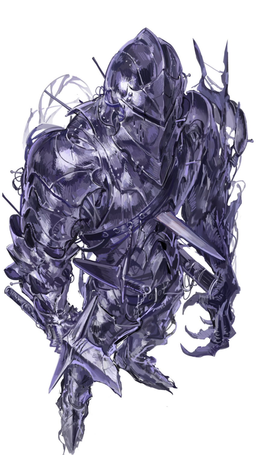 Safebooru - 1other absurdres armor aura broken broken sword broken ...