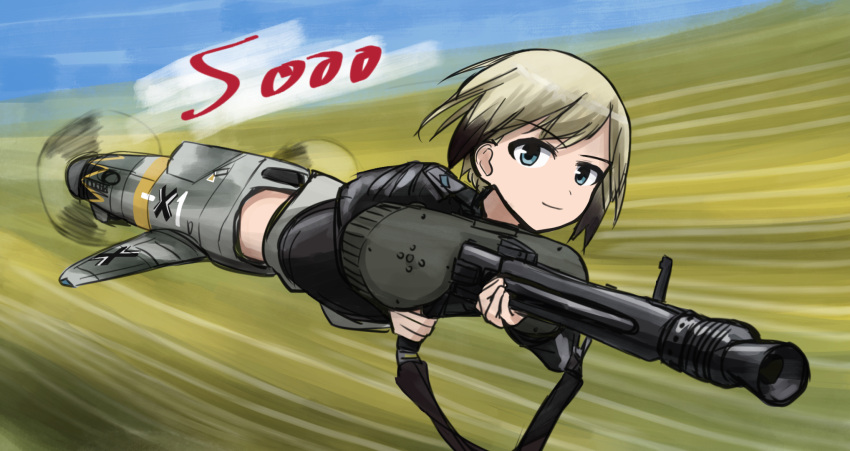 Safebooru - 1girl black jacket blonde hair blue eyes blurry blurry ...