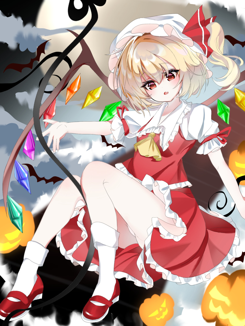 Safebooru - 1girl ascot blonde hair crystal crystal wings dansumeragiovo flandre scarlet full ...