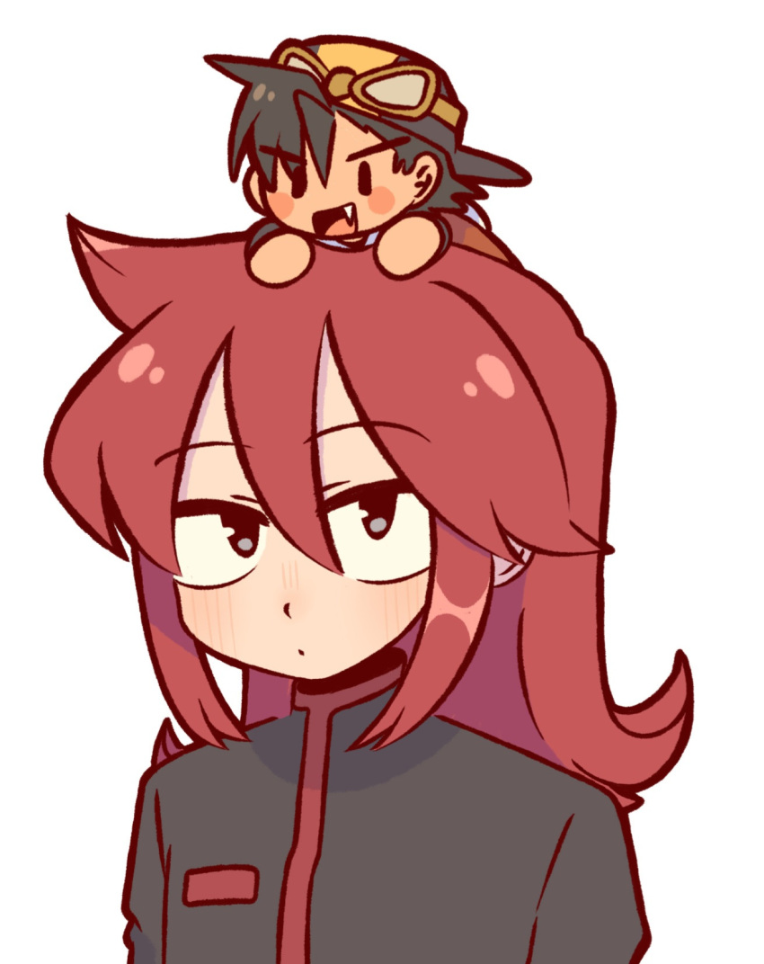 Safebooru - 2boys backwards hat baseball cap black hair blush closed ...