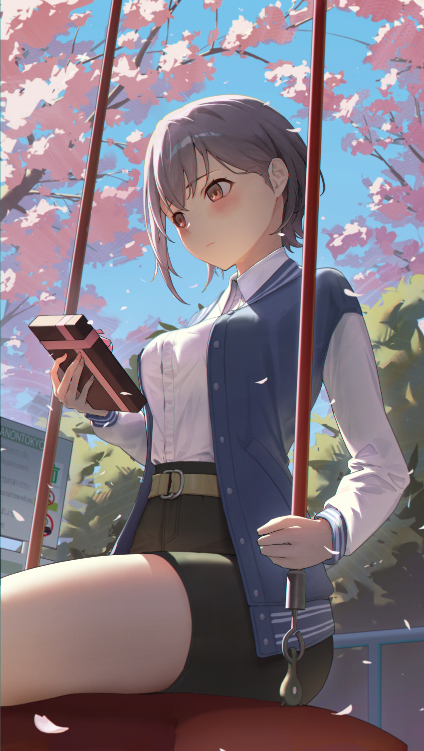 Safebooru - 1girl absurdres bang dream! bang dream! it's mygo!!!!! belt black shorts blue vest ...