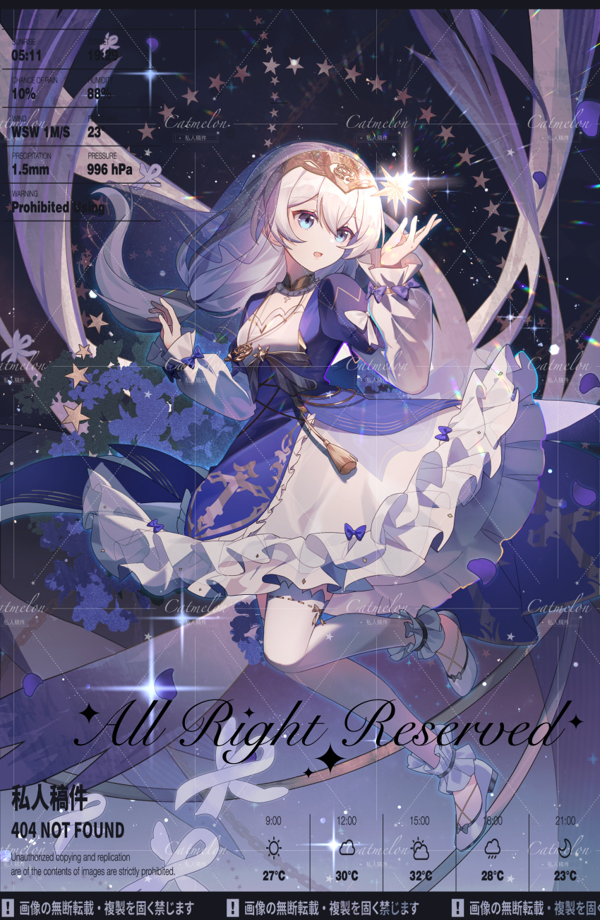 Safebooru 1girl Absurdres Benghuai Xueyuan Birthday Blue Dress 3238