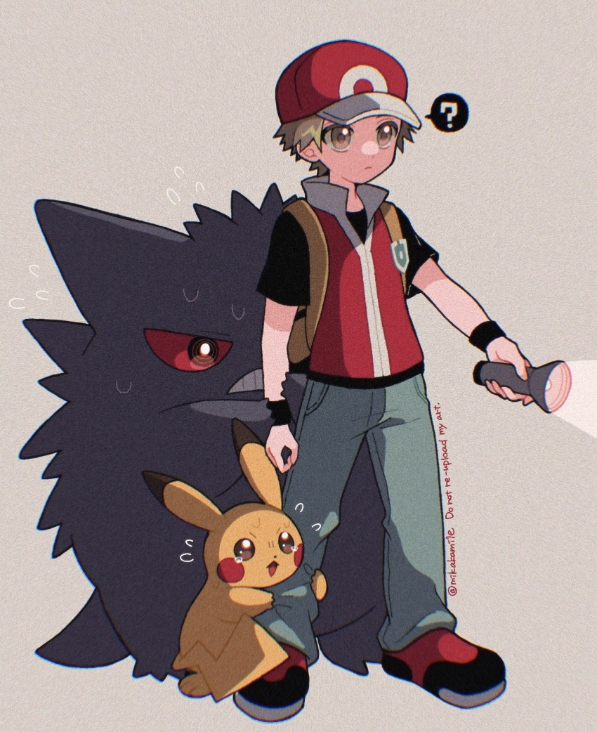 Safebooru - 1boy ? baseball cap black shirt blue pants brown eyes ...