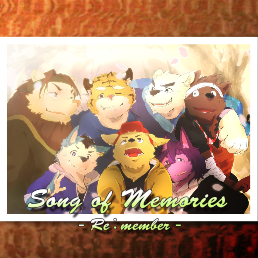 Safebooru - 6+boys album cover bear bear boy blue fur brown fur ...