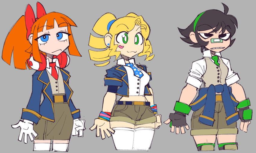 Safebooru - 3girls :3 aged up alternate costume alternate eye color ...
