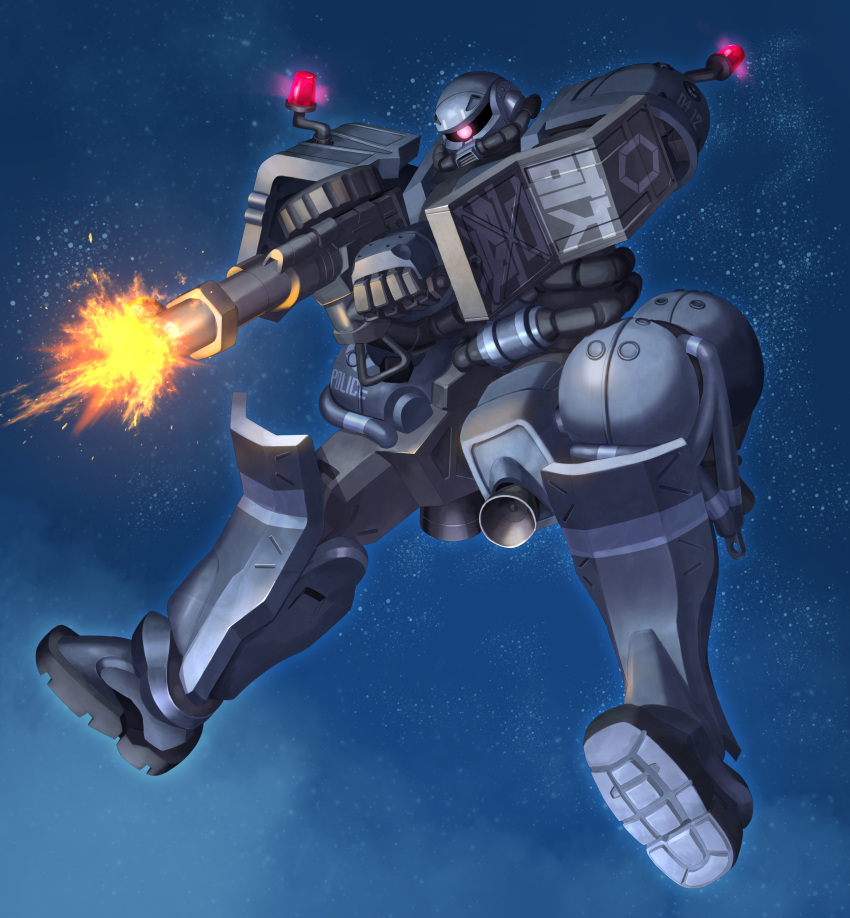 Safebooru - absurdres alarm siren arm shield armor blue armor firing ...