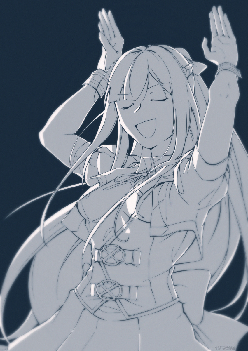 Safebooru - 1girl absurdres ak-12 (girls' frontline) alternate costume black background braid ...