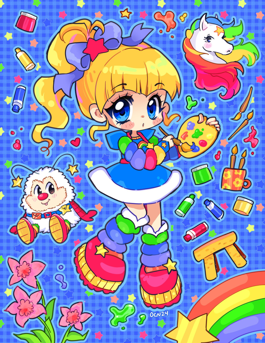 Safebooru - 1girl 2000s (style) animification antennae blonde hair blue ...