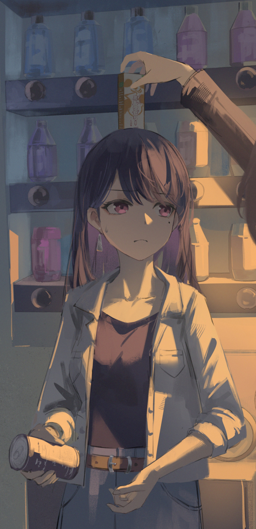 Safebooru - 1girl absurdres airool arm up bang dream! bang dream! it's mygo!!!!! belt belt ...