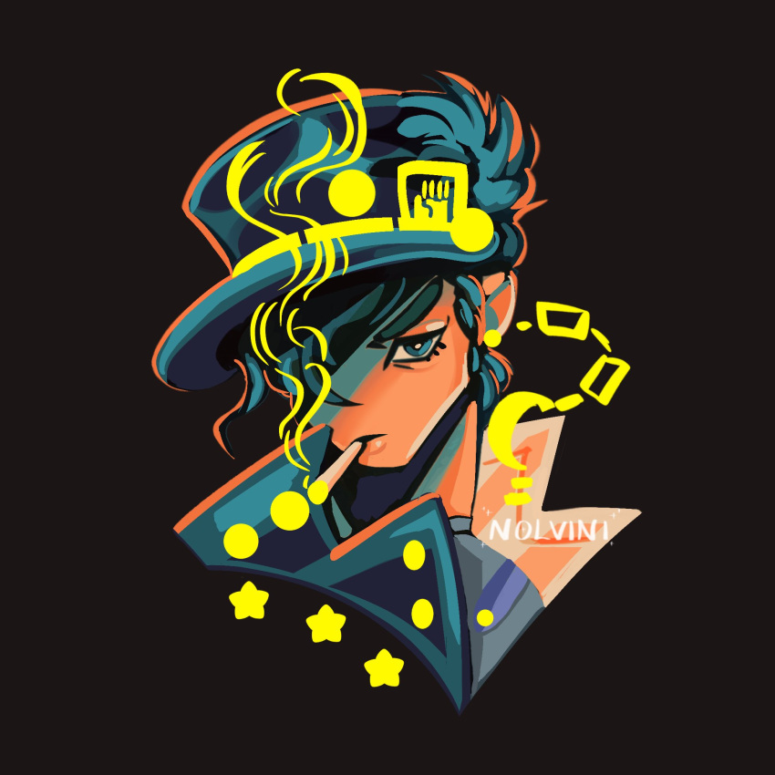 Safebooru - baseball cap blue gakuran blue hair blue hat blush chain ...