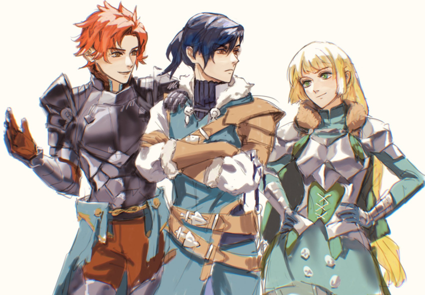 Safebooru - armor bikini boody blonde hair blue hair brown eyes felix ...