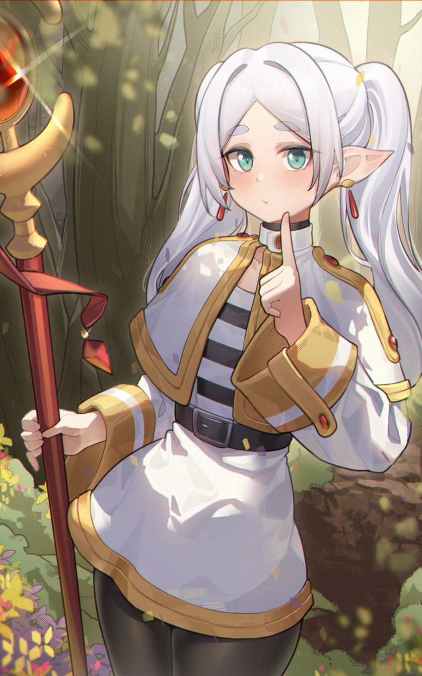 Safebooru - 1girl absurdres bei qi belt belt buckle black belt black pantyhose blush buckle ...