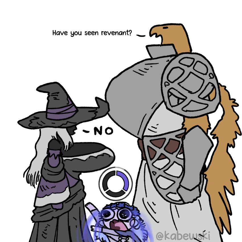 Safebooru - 1boy 2girls absurdres armor black dress black skin chibi ...