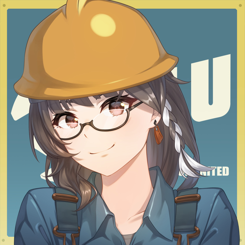 Safebooru - 1girl acrylicstroke blu engineer (tf2) blue shirt braid ...