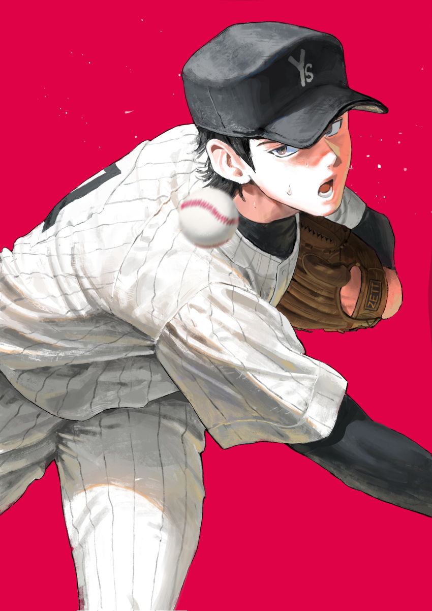 Safebooru - 1boy ace of diamond ball baseball (object) baseball cap baseball mitt baseball ...