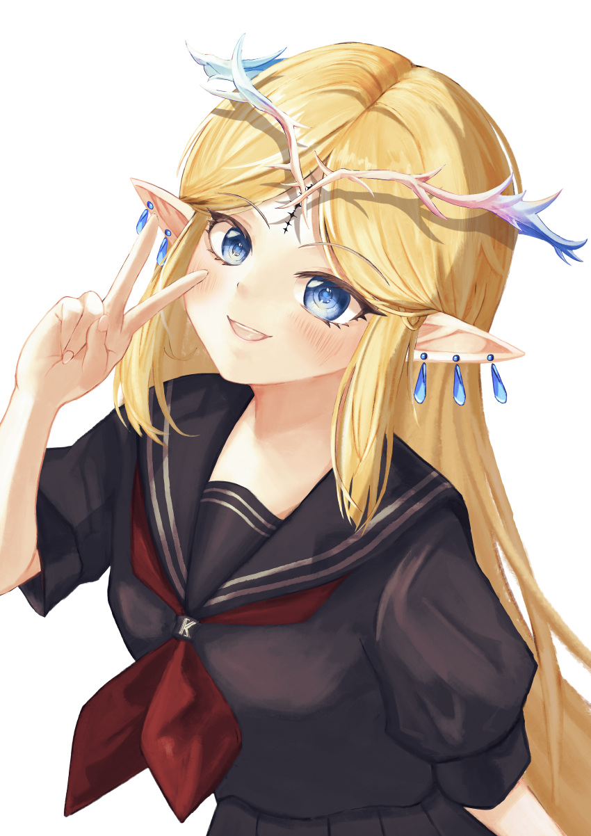 Safebooru - 1girl absurdres alternate costume aoi (ayakaze aoi) black sailor collar black ...