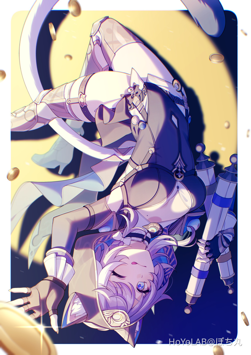 Safebooru - 1girl :q absurdres animal ear fluff animal ears animal hood black gloves black ...