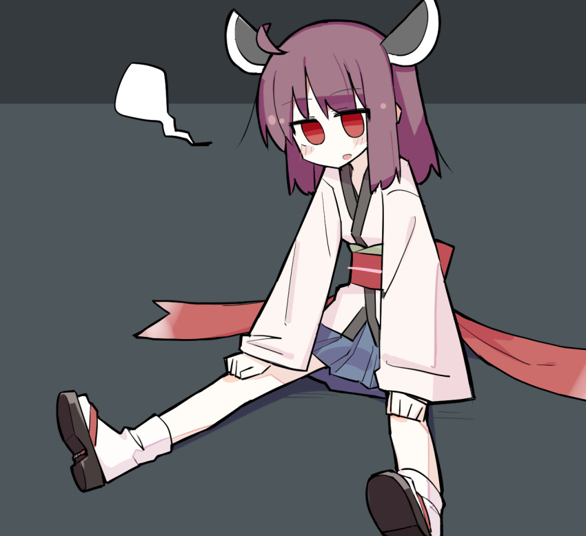 Safebooru - 1girl ahoge blush stickers brown hair fusazakura japanese clothes kimono medium hair ...