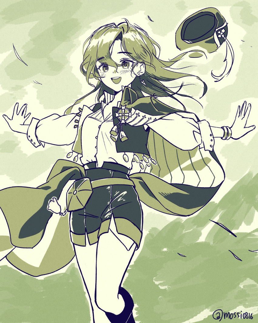 Safebooru - 1girl :d absurdres alternate hair length alternate ...