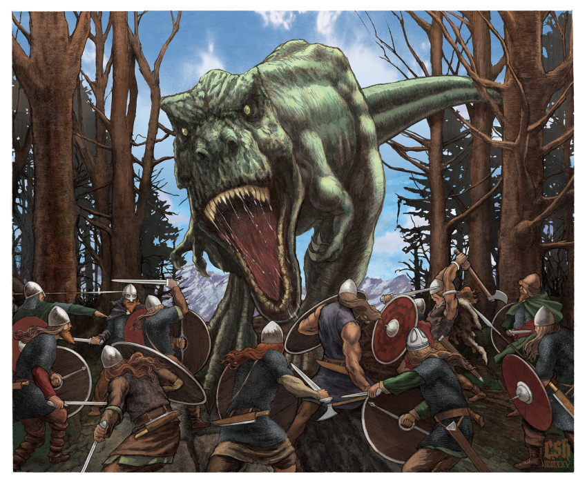 Safebooru - 6+boys armor axe beard blonde hair brown hair capelet chainmail christian sloan hall ...