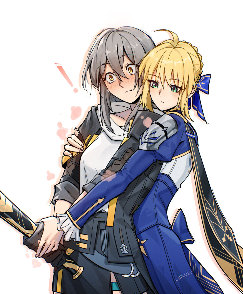 Safebooru - ! 2girls absurdres ahoge artoria pendragon (fate) baseball ...