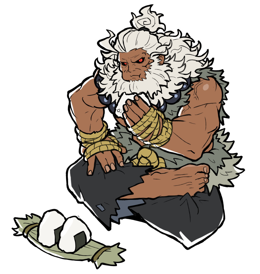 Safebooru - 1boy :t absurdres akuma (street fighter) bead necklace ...